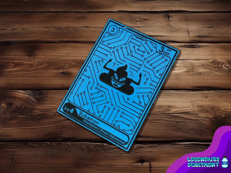 Digimon TCG Sukamon Acrylic Token - Standard Card Sleeve Sized - Etsy
