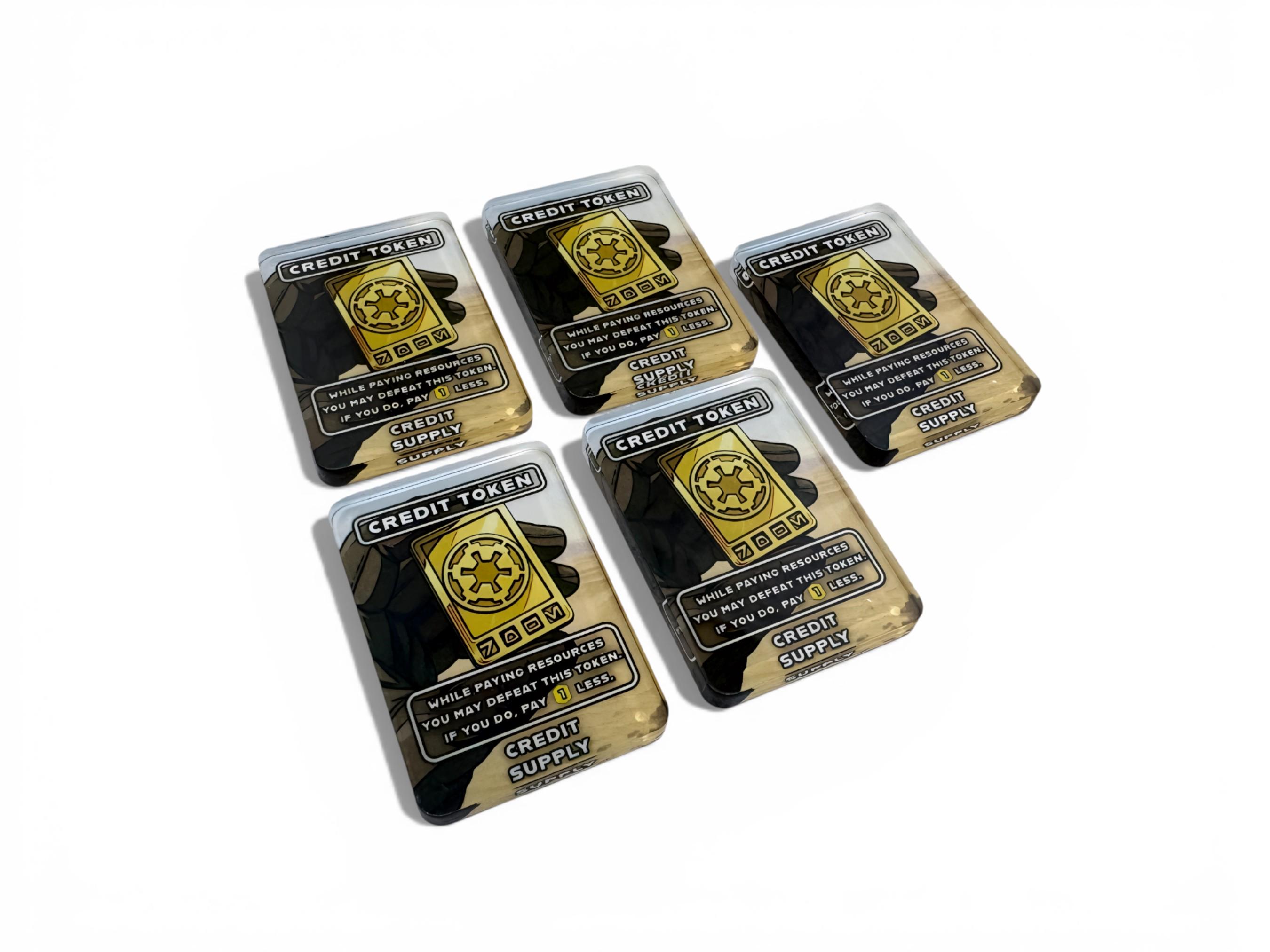 Credit Tokens - Qty 5 Mini Card Tokens - Star Wars Unlimited TCG ...