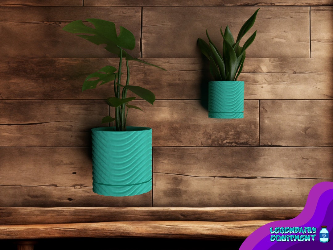 Floating Wall Planter With Drip Tray - Wave Curtain Wall Texture Design ...
