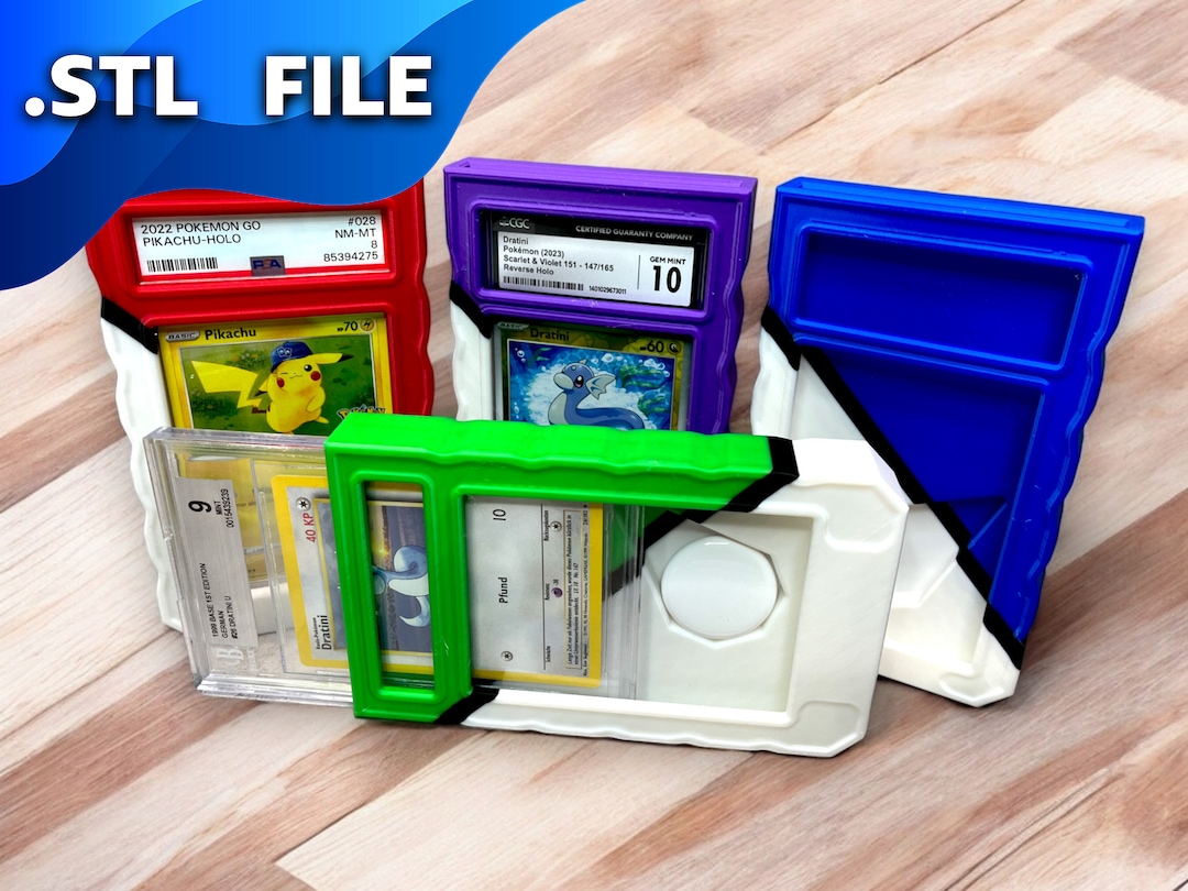 Poke Ball Graded Card Wall Mount Display STL: PSA, CGC, Beckett - Etsy