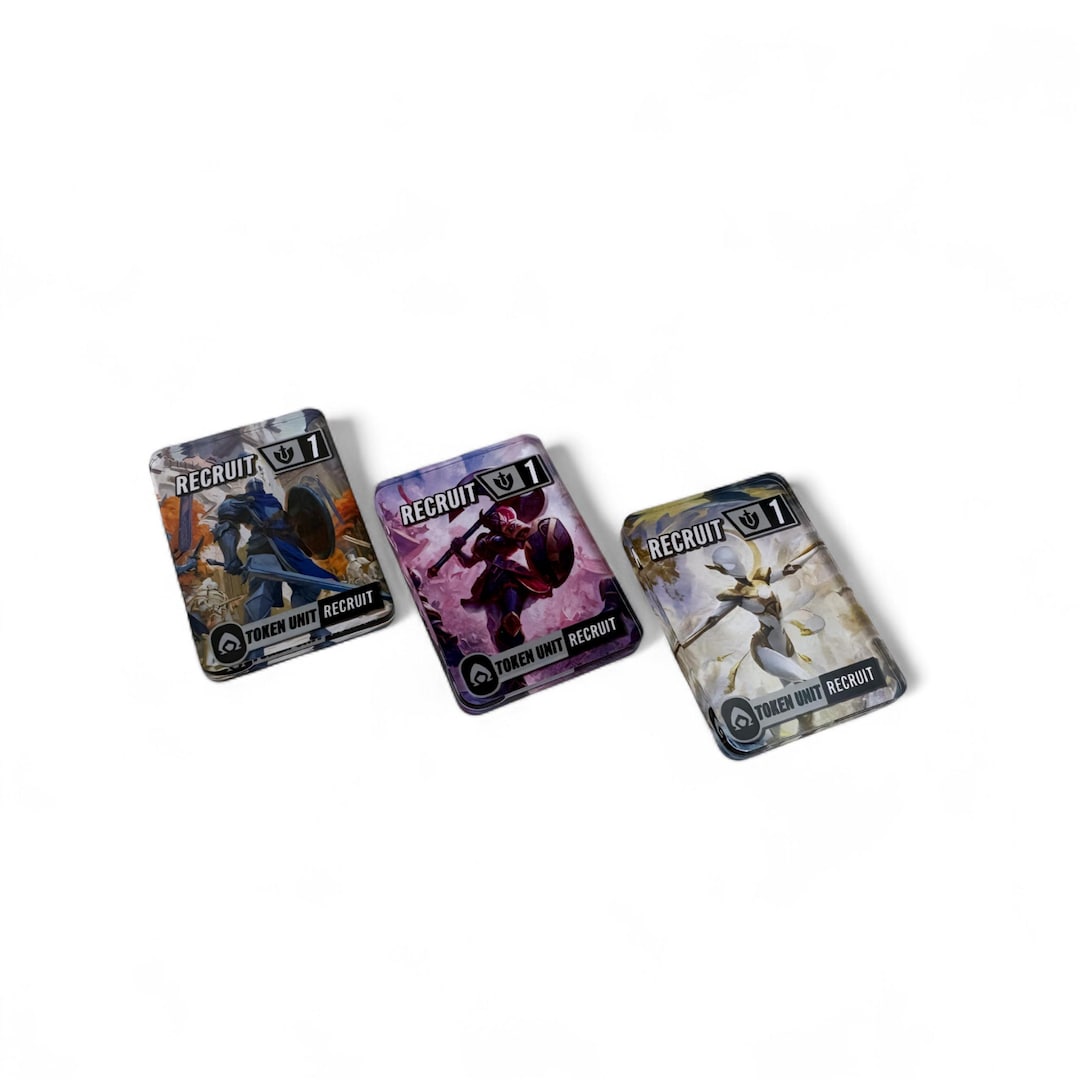 Recruit Tokens- Qty 5 Mini Card Tokens - Riftbound TCG - Compatible ...