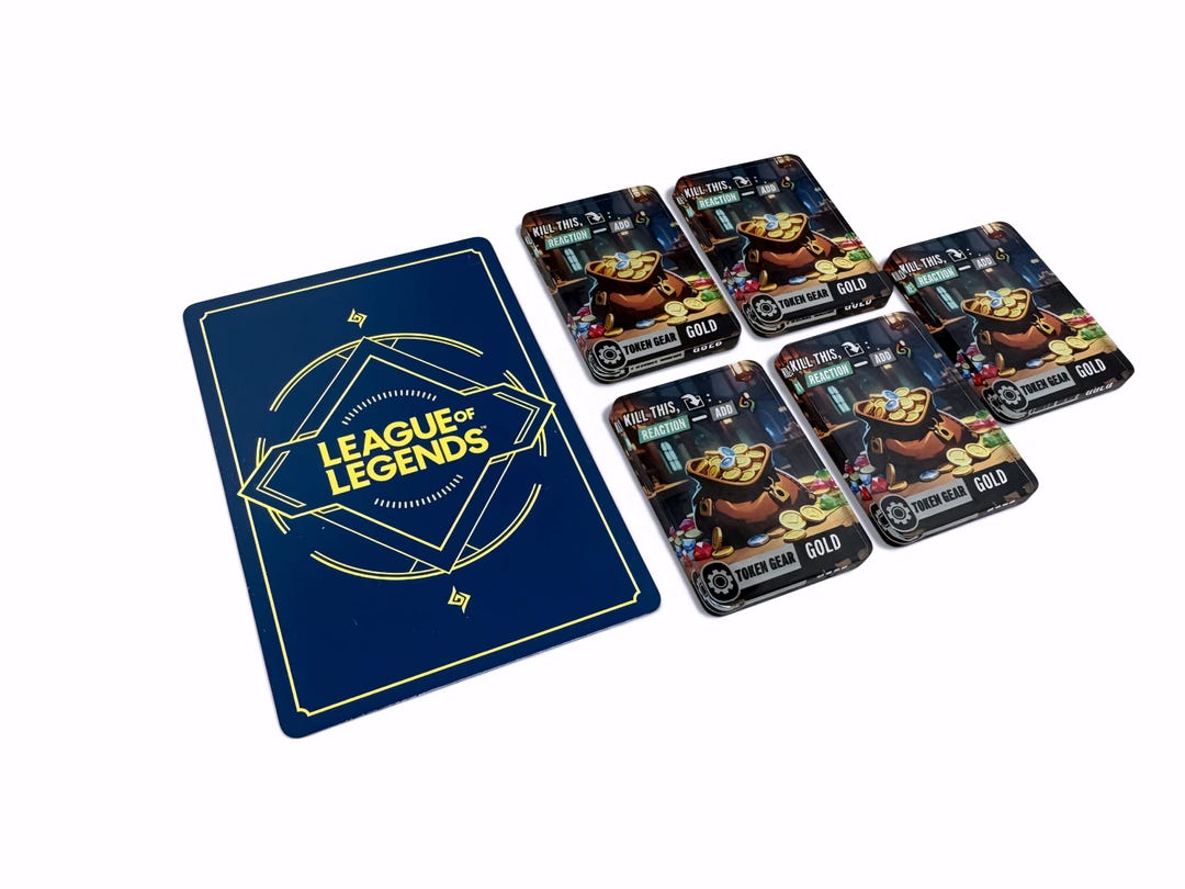 Gold Tokens- Qty 5 Mini Card Tokens - Riftbound TCG - Compatible ...