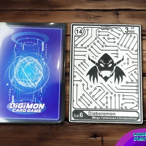 Digimon TCG Diaboromon Acrylic Token - Standard Card Sleeve Sized - Etsy