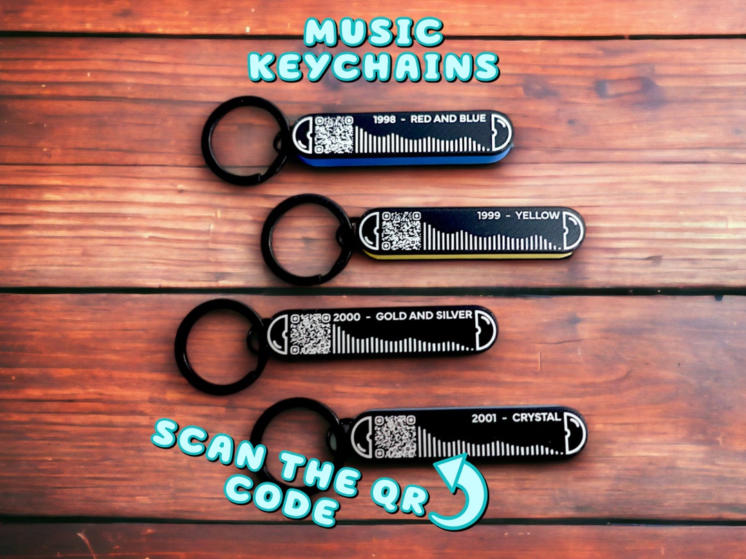 Retro Video Game Soundtrack Keychain Music Keychains Custom Engraved ...