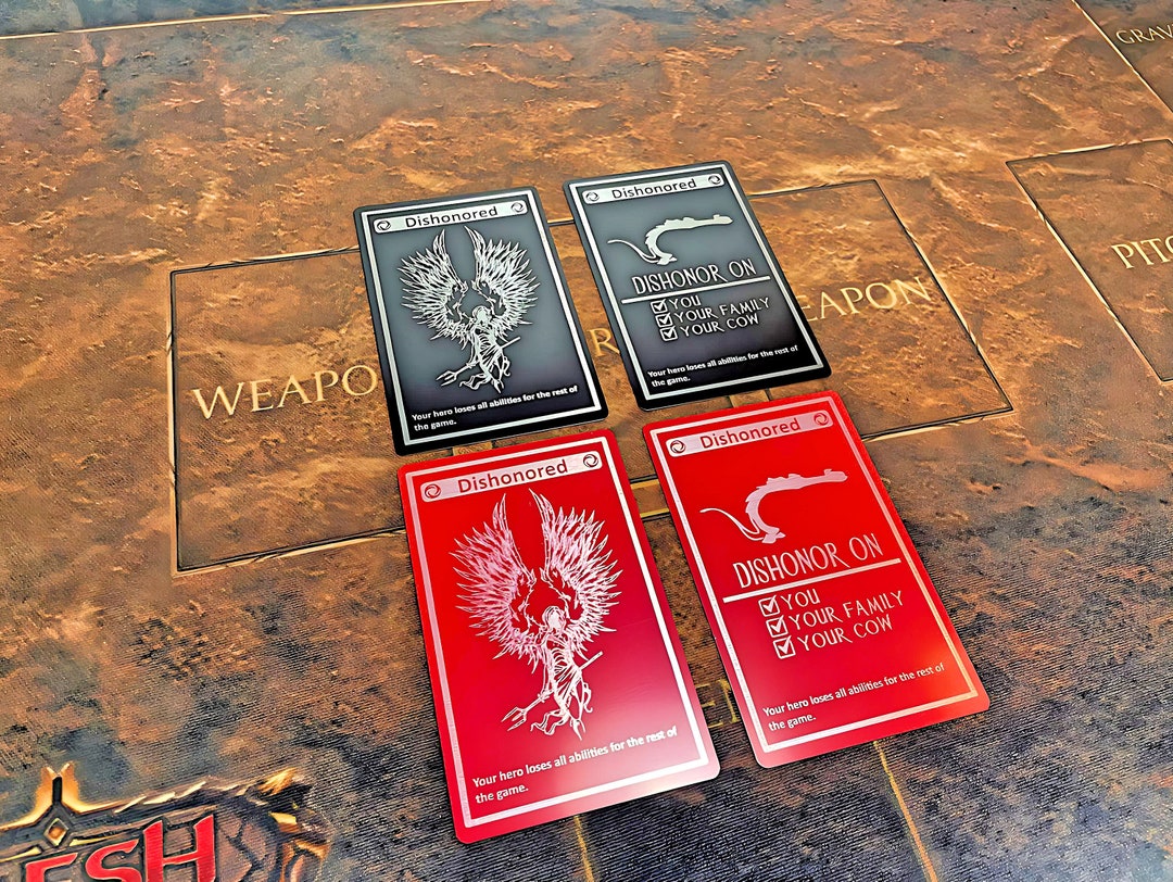 Flesh and Blood Aluminum Dishonored Token Expansion Metal Token Card - Etsy