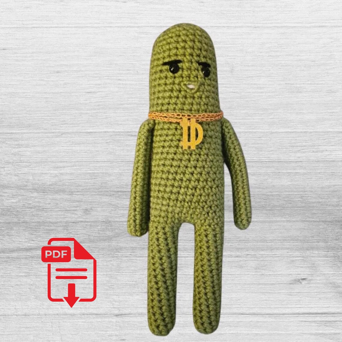 Crochet Dill Pickle Amigurumi Pattern: No Sew, Video Guide (PDF Pattern ...