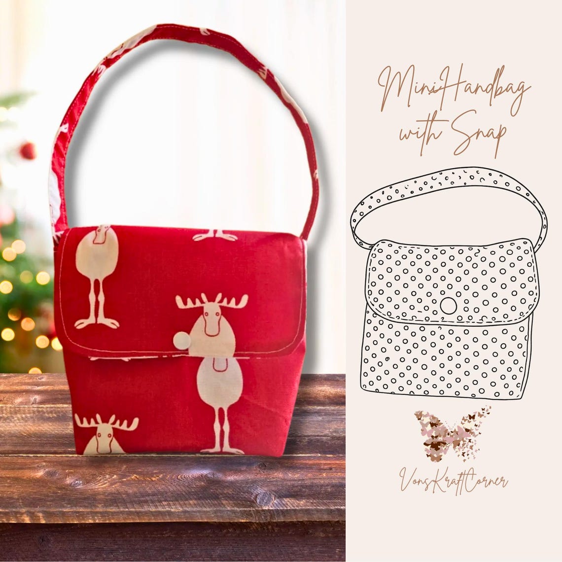 Mini Purse Sewing Pattern PDF: Handbag Tutorial- Intermediate Skill ...
