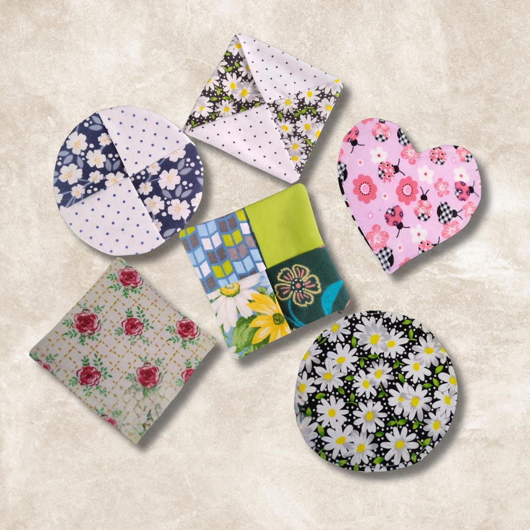 Reversible Fabric Coaster Pattern DIY Gift, Includes Printable ...