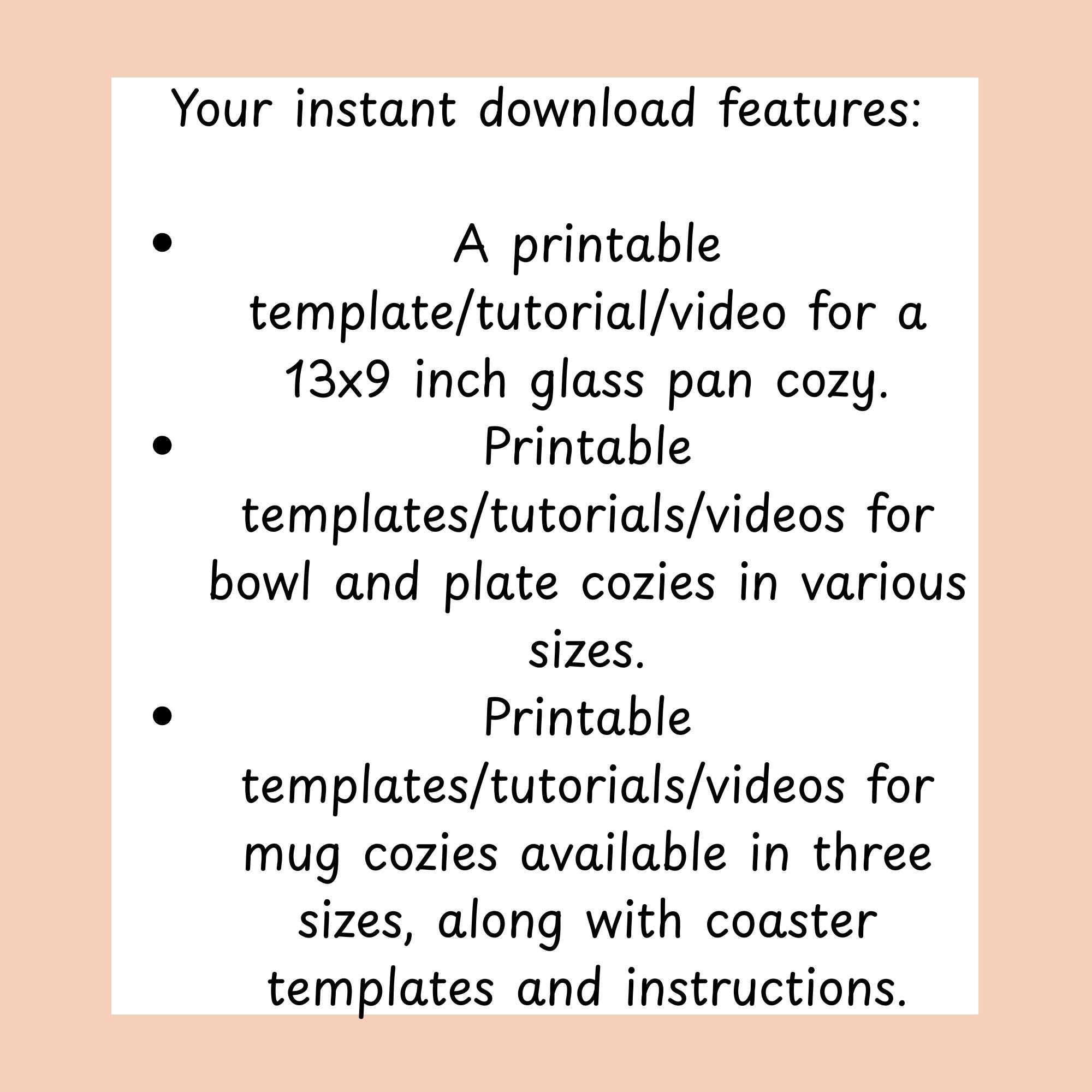 Cozy Sewing Pattern Collection: Pan, Mugs, Bowls & Coasters - Easy ...