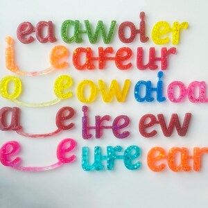 Rainbow Phonics Set Phases Read Write Inc Letters and Sounds Glitter ...