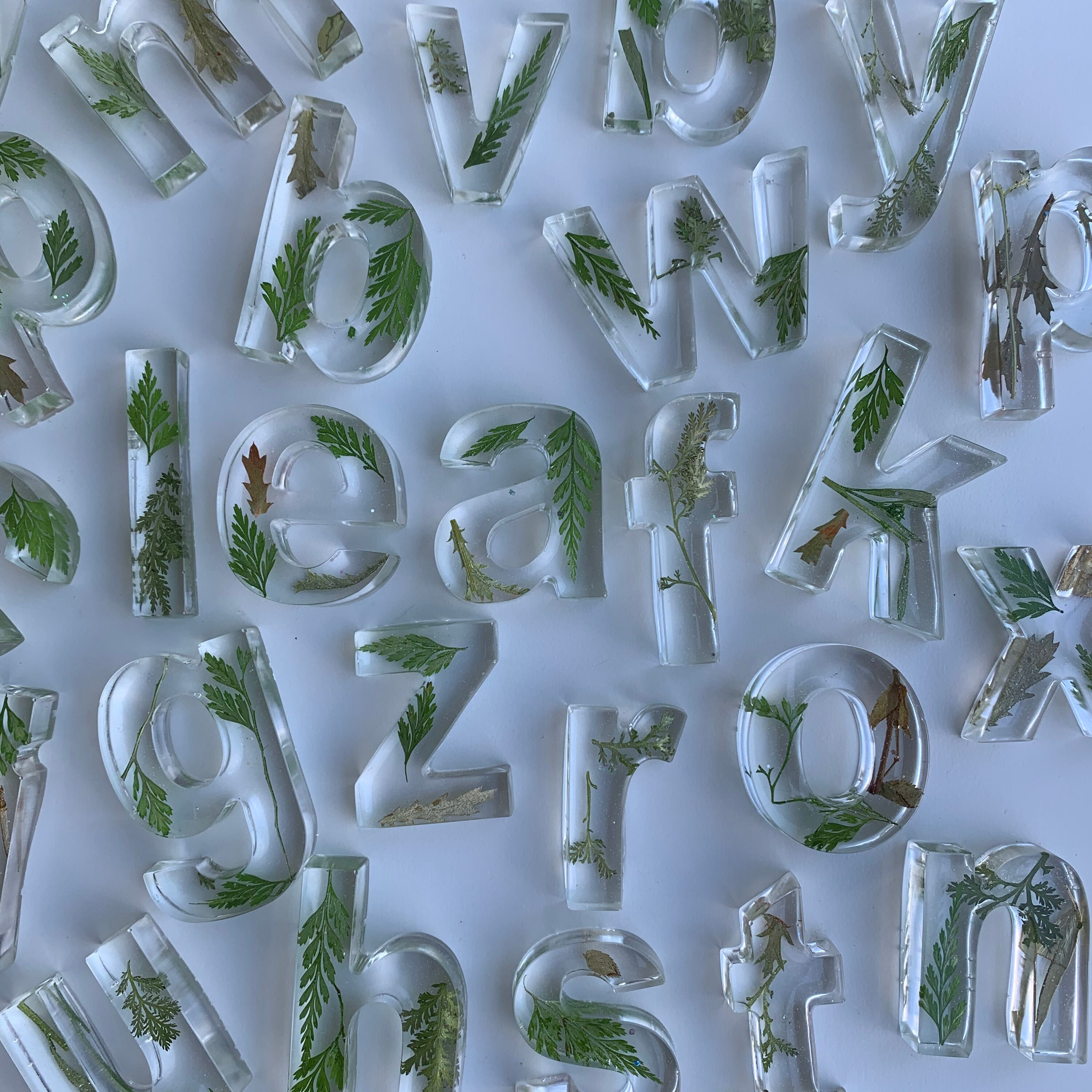 Floral Handwriting Resin Full Alphabet Lowercase Sensory Play - Etsy Italia