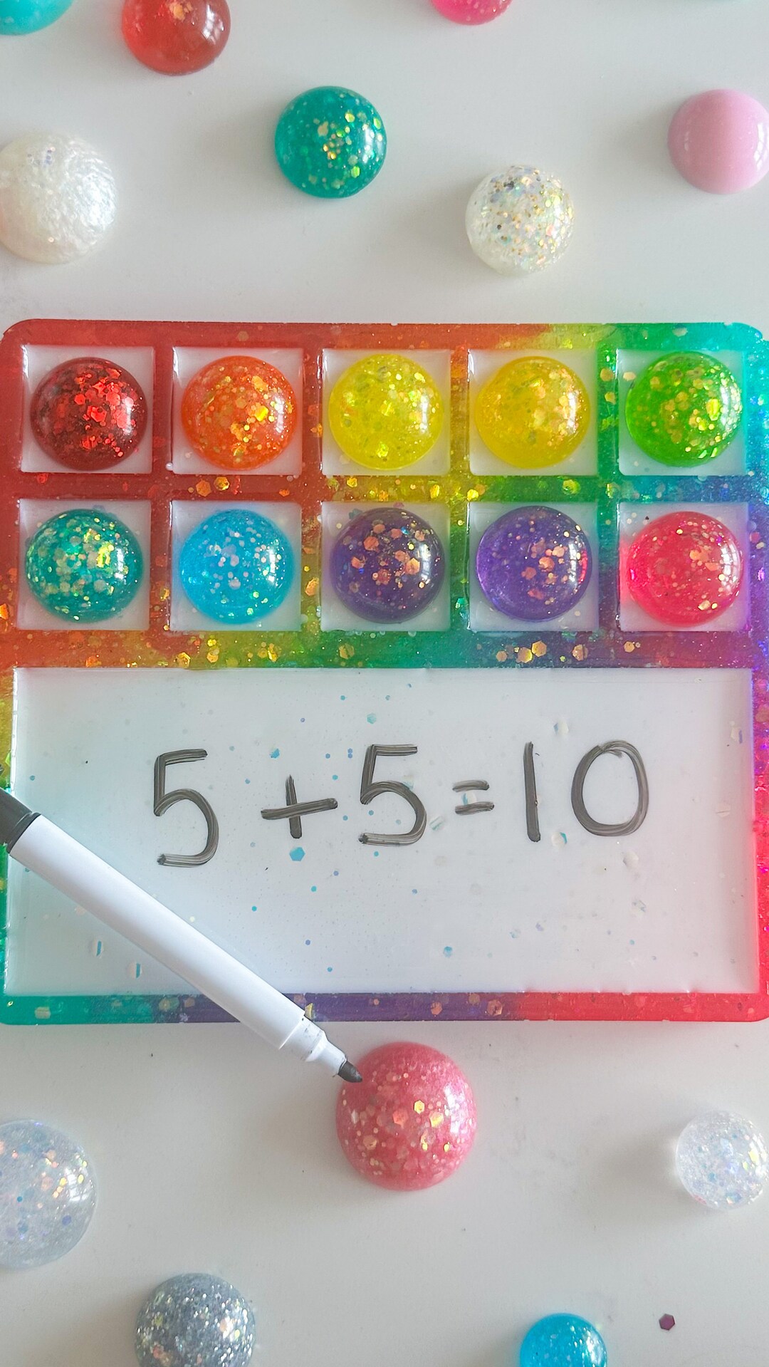 Maths Tens Frame With Counters Counting Subitisation Learning Numbers ...