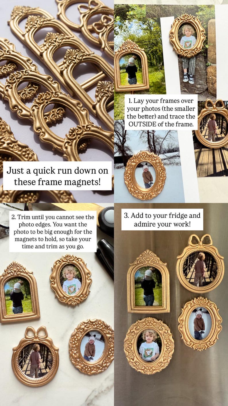 Ornate Frame Refrigerator Magnets - Etsy