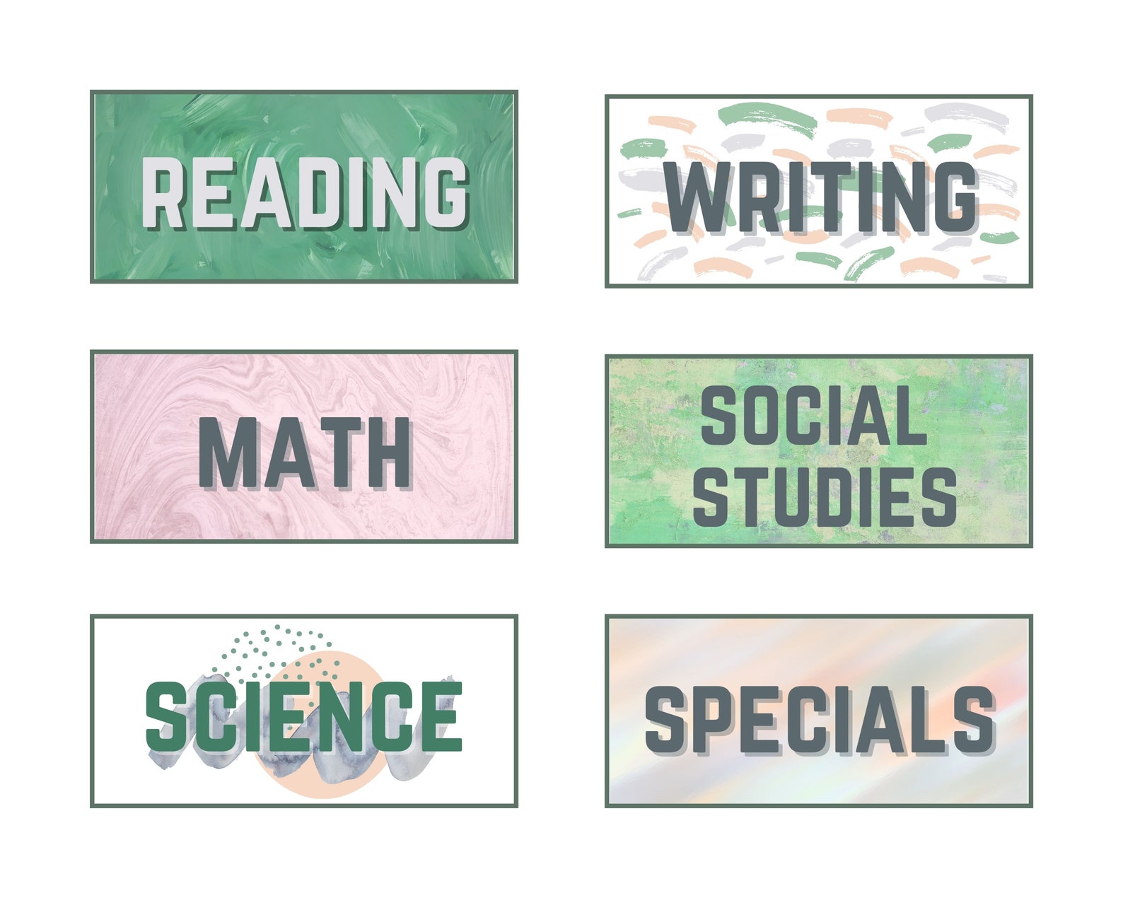 Editable classroom subject labels customizable canva | Etsy