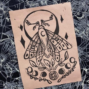 Plaid Lunar Moth Patch - 4x4” - Etsy