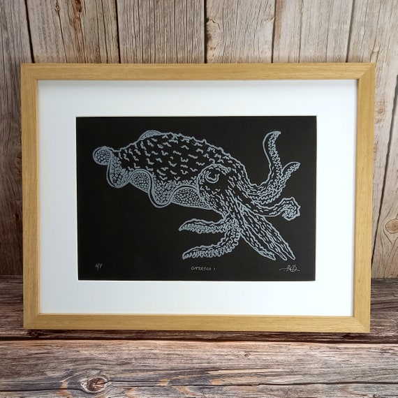 Cuttlefish Original Limited Edition Fine Art Lino Print on - Etsy