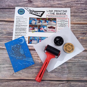 Essentials Lino Printing Craft Kit With Illustrated Guide, Carving ...