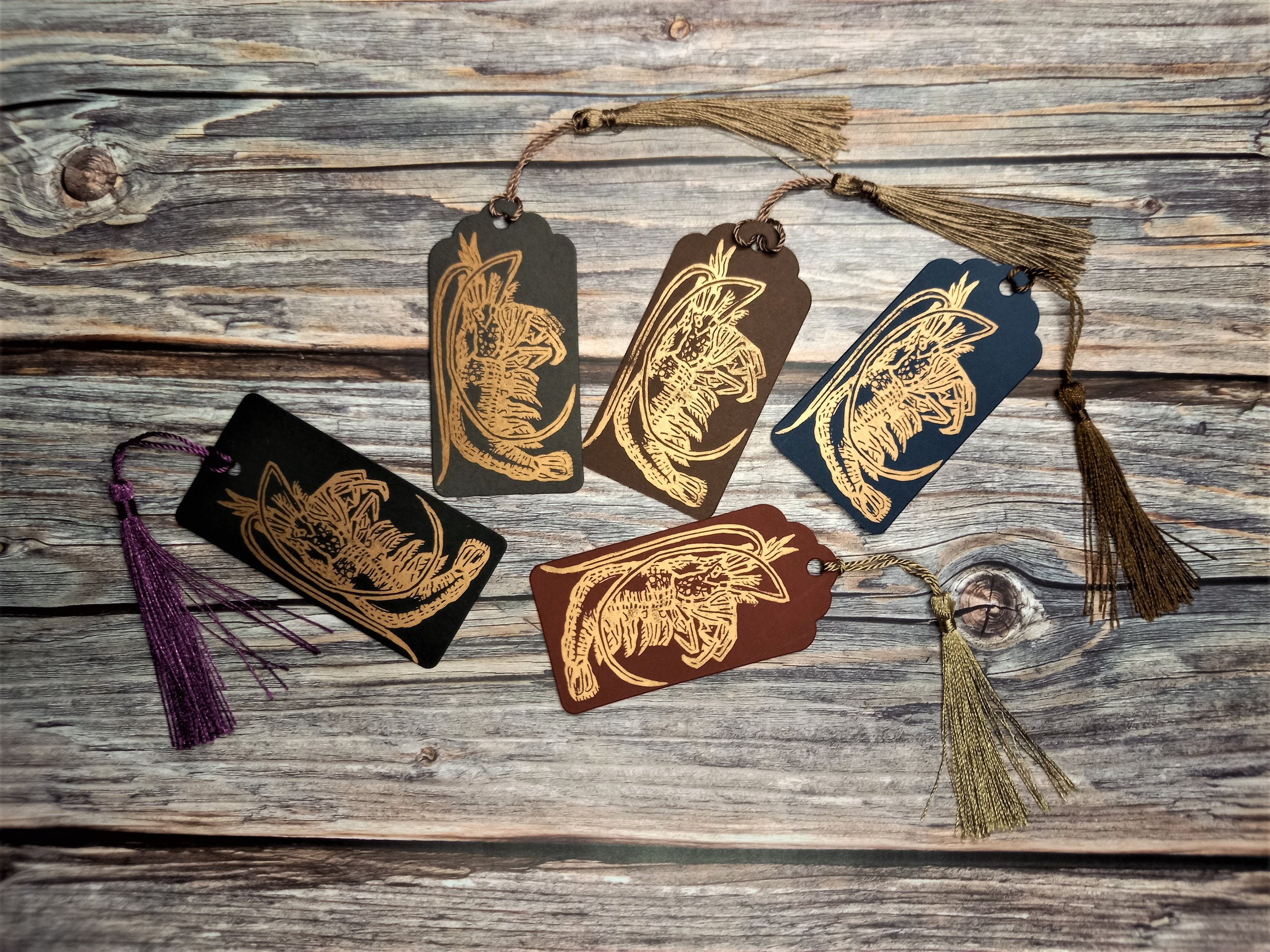 4 Mini Bookmarks/gift Tags of Shrimps and Prawns 3 Styles - Etsy UK