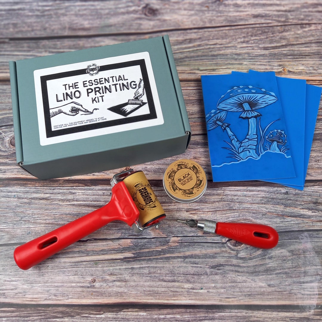Essentials Lino Printing Craft Kit With Step by Step Guide, Lino, Ink ...