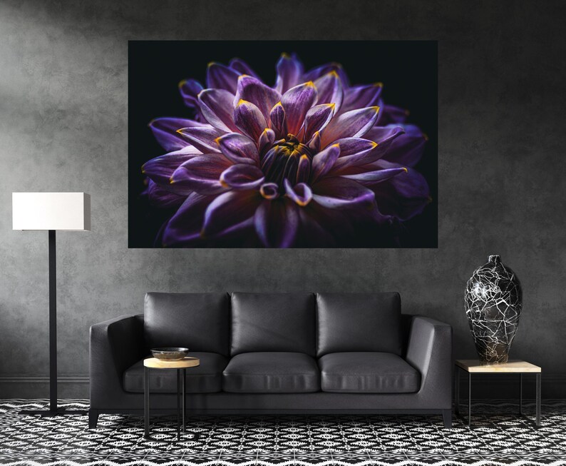 Dahlia Print, Dahlia Wall Art, Flower Photography Prints, Flower Canvas ...