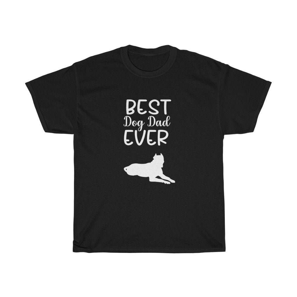 Best Dog Dad Ever T Shirt mit einem Pit Bull drauf ist ein tolles ...