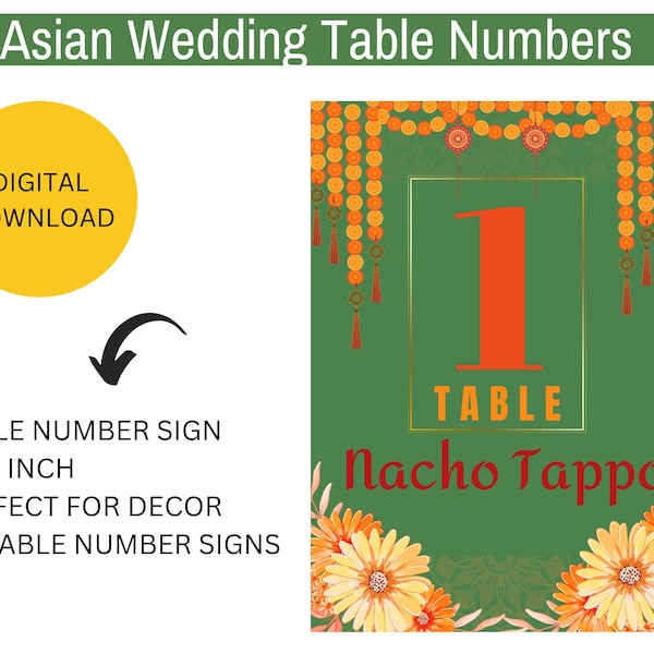 Indian Table Numbers - Etsy