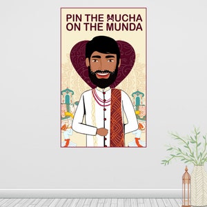 Pin the Mucha on the Munda - Etsy
