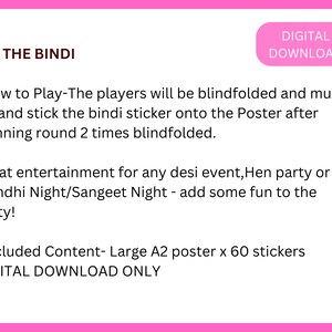 Pin the Bindi on the Bride- Desi Event Game (DIGITAL) - Etsy