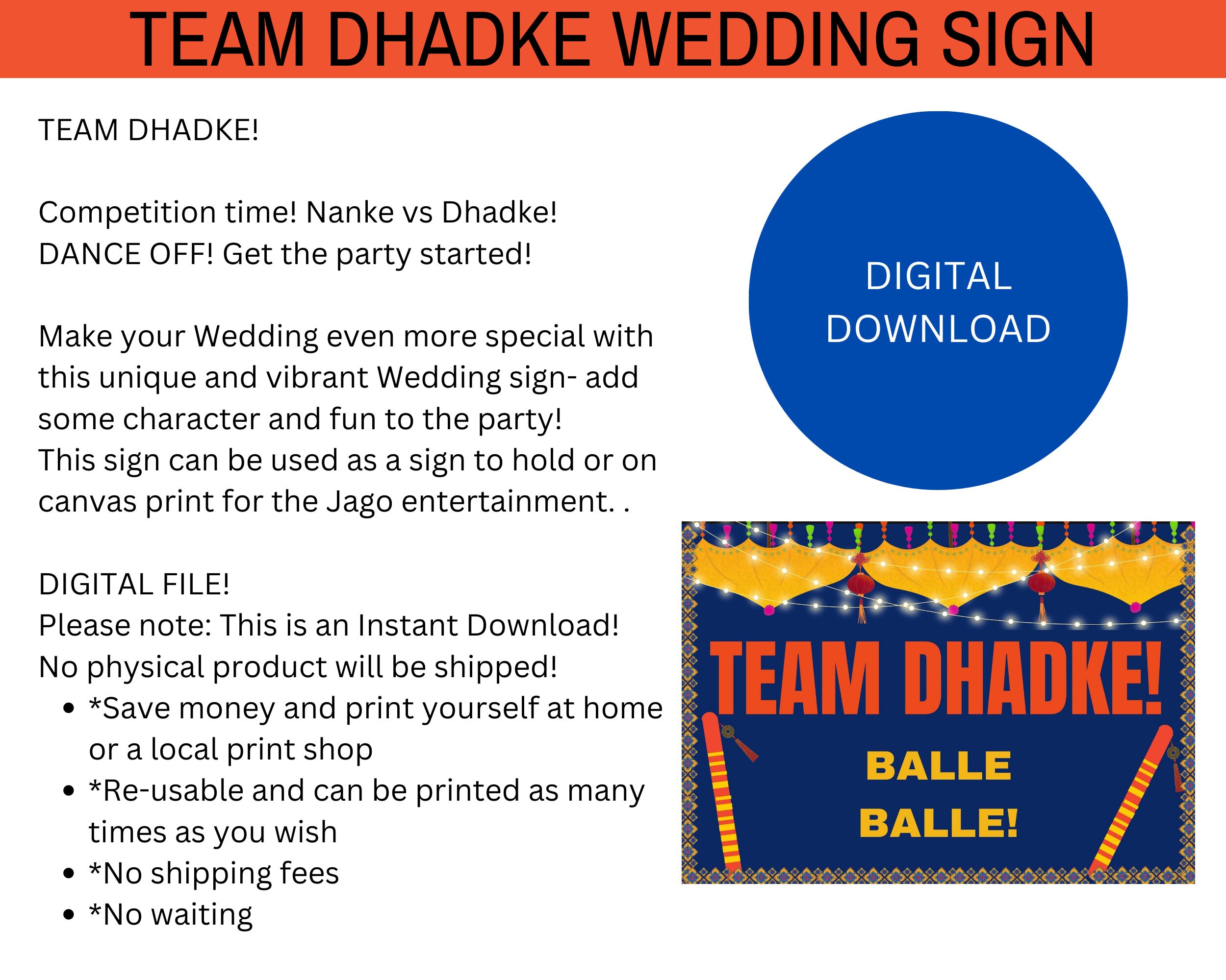 Jago Sign Wedding Dhadke Entrance Sign punjabi Desi Sikh Indian Wedding ...