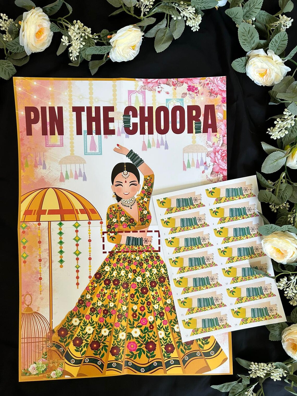 Pin the Choora- Asian Event Game/ Bridal Shower/ Engagement/ Mendhi ...
