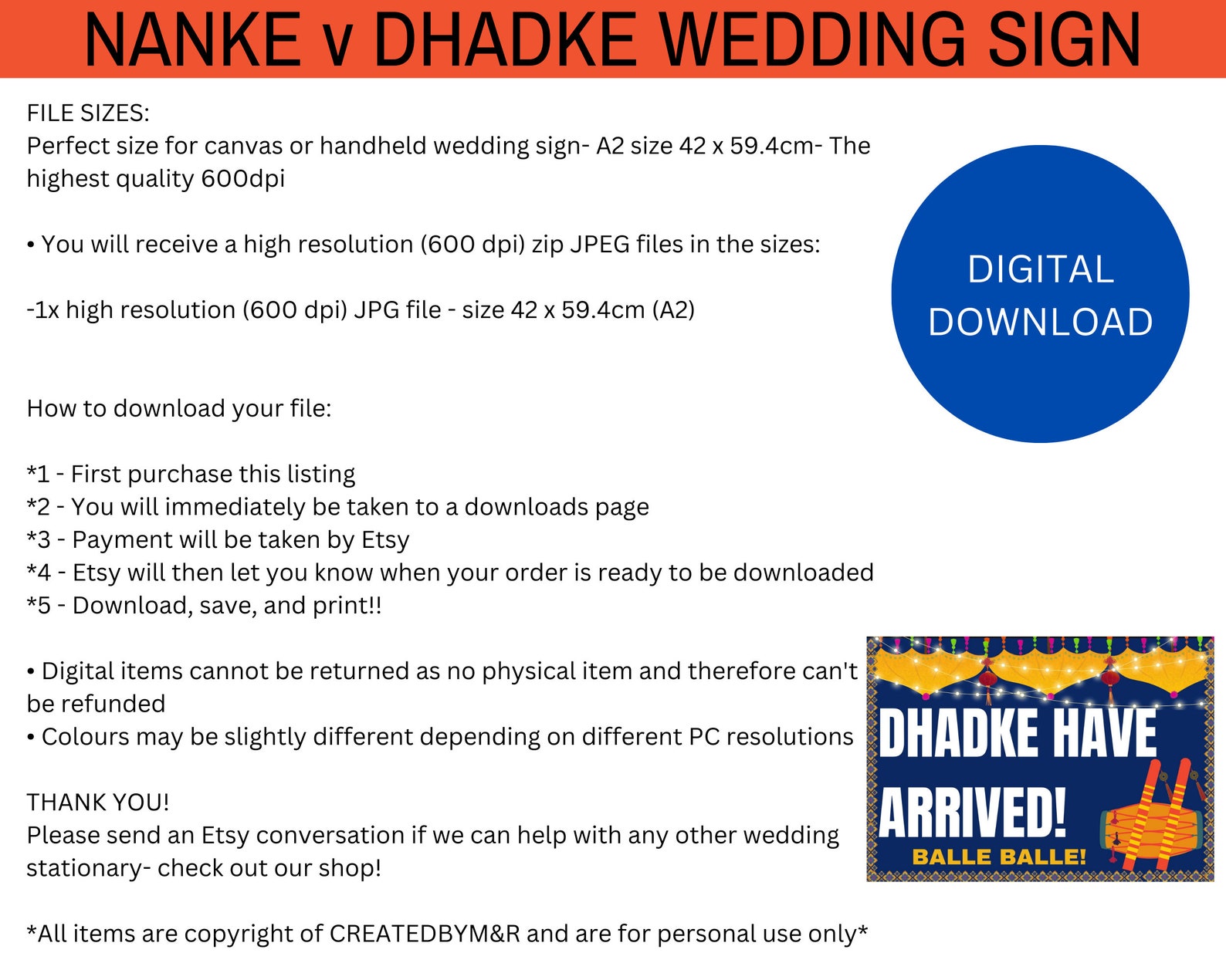 Jago Wedding Sign Nanke Vs Dhadke Sign punjabi Desi Sikh Indian Wedding ...