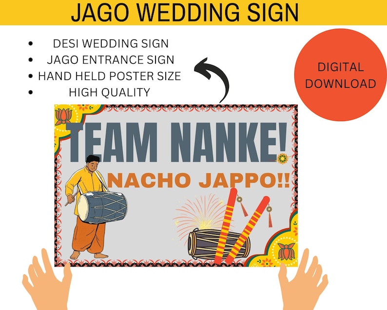 Jago Sign Wedding Nanke Entrance Sign punjabi Desi Sikh Indian Wedding ...