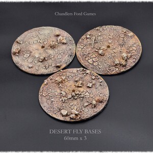 Desert Earth Bases for Miniatures - Resin Cast - Round Bases for ...