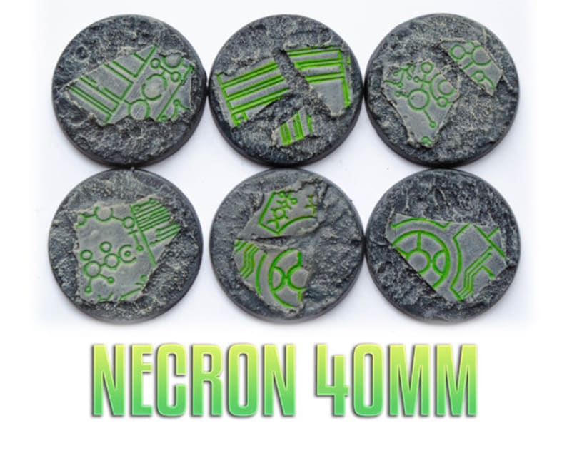 Miniature Bases Necron Bases 40mm X 6 40000 Dnd - Etsy