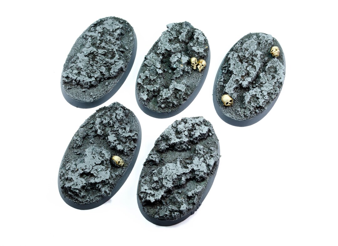 Miniature Bases Rock Rubble Bases 60mm X 5 Oval Bases 40000 Dnd ...