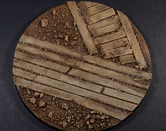 Miniature Base Rock Rubble Base 130mm X 1 Dnd 40000 Wargaming AOS Kill ...