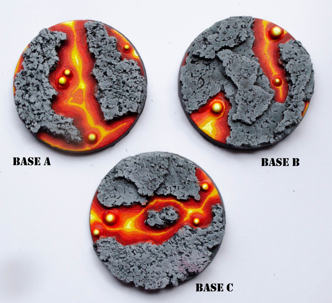 Minature Bases Lava Base 60mm X 1 Dnd 40000 Wargaming AOS Kill Team ...