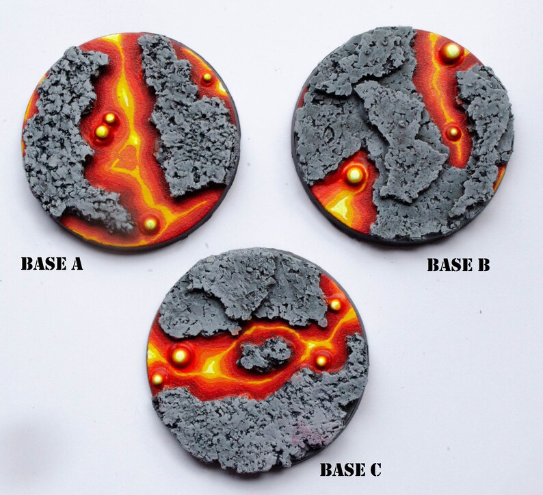 Minature Bases Lava Base 60mm X 1 Dnd 40000 Wargaming AOS Kill Team ...