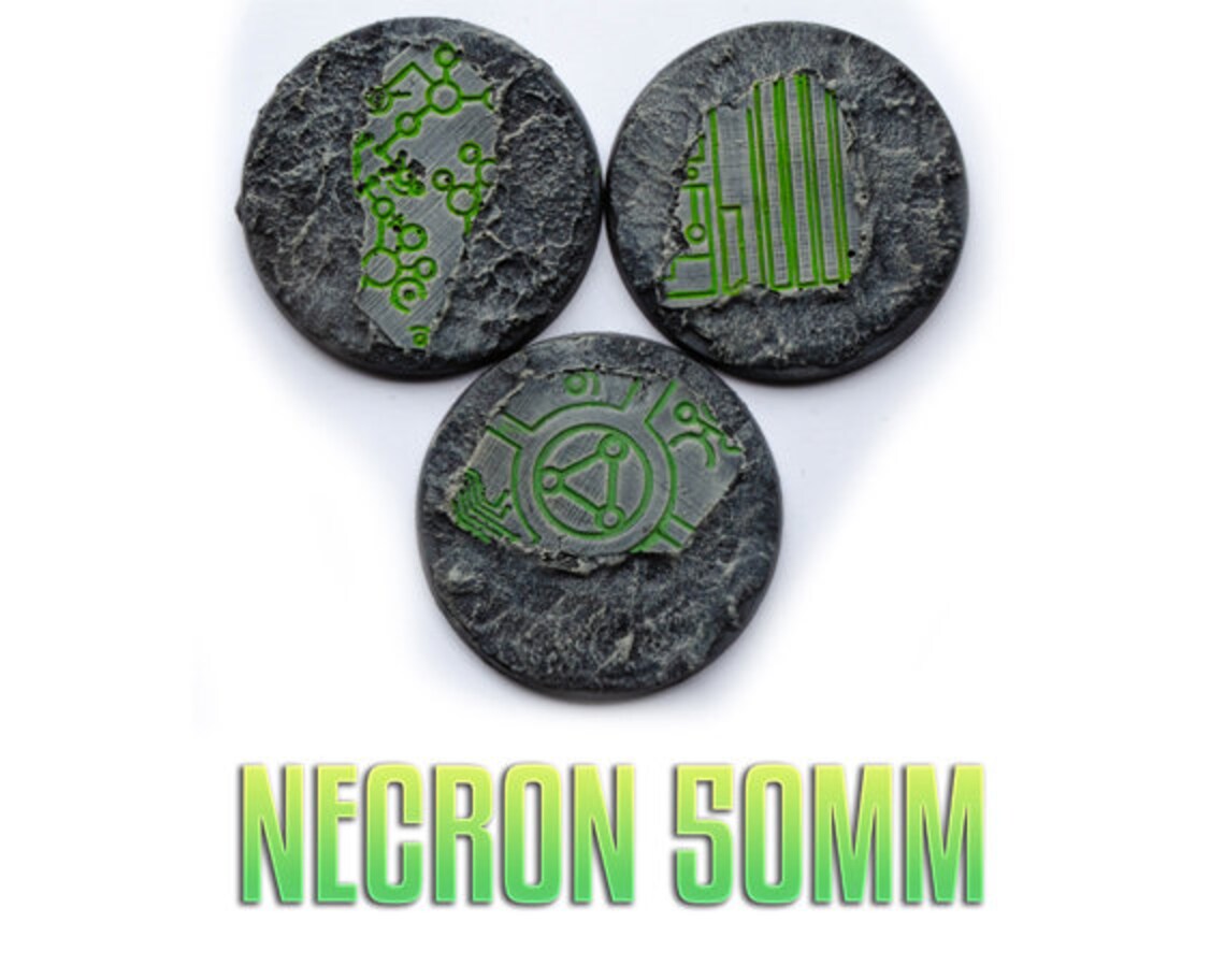 Miniature Bases | Necron Bases | 50mm X 3 | 40000 Dnd Wargaming AOS ...