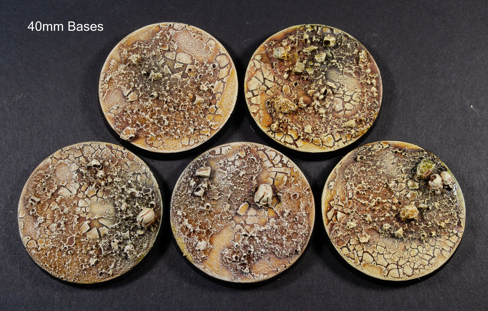 Desert Earth Bases for Miniatures Resin Cast Round Bases for Miniature ...