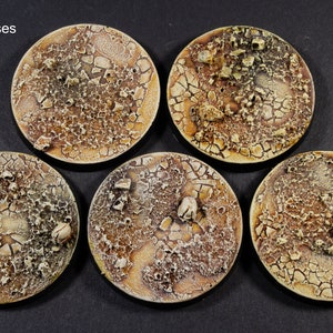 Desert Earth Bases for Miniatures Resin Cast Round Bases for Miniature ...