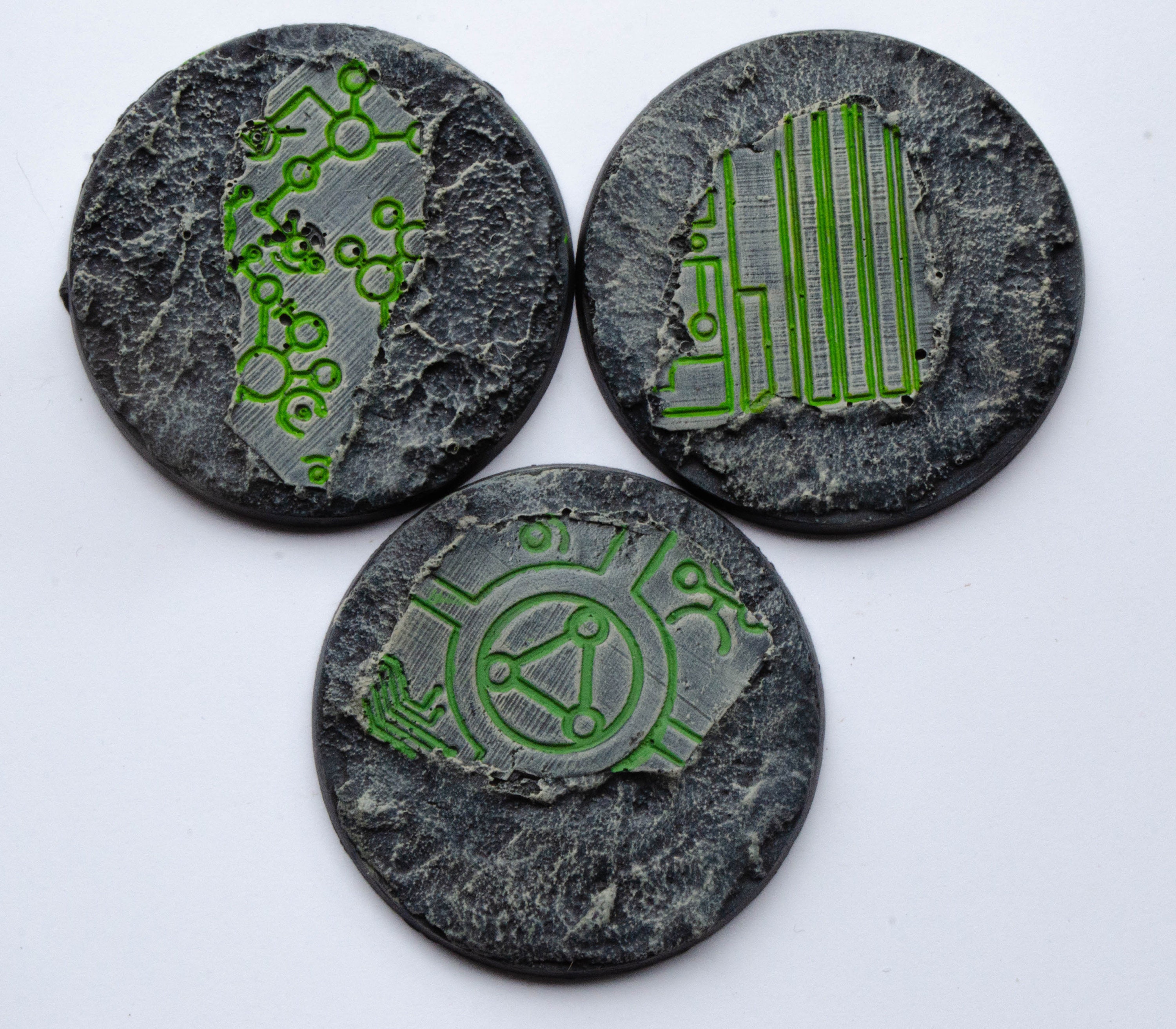 Miniature Bases | Necron Bases | 50mm X 3 | 40000 Dnd Wargaming AOS ...