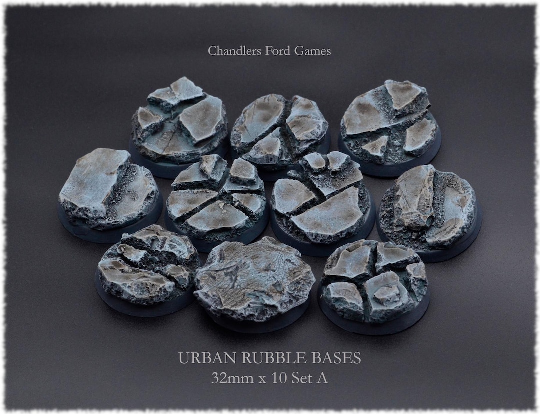 Miniature Bases | Urban Rubble Bases | 32mm X 10 (set B) | 40000 Dnd ...