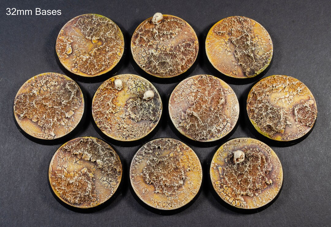 Miniature Bases Desert Bases 32mm X 10 40000 Dnd Wargaming AOS Kill ...