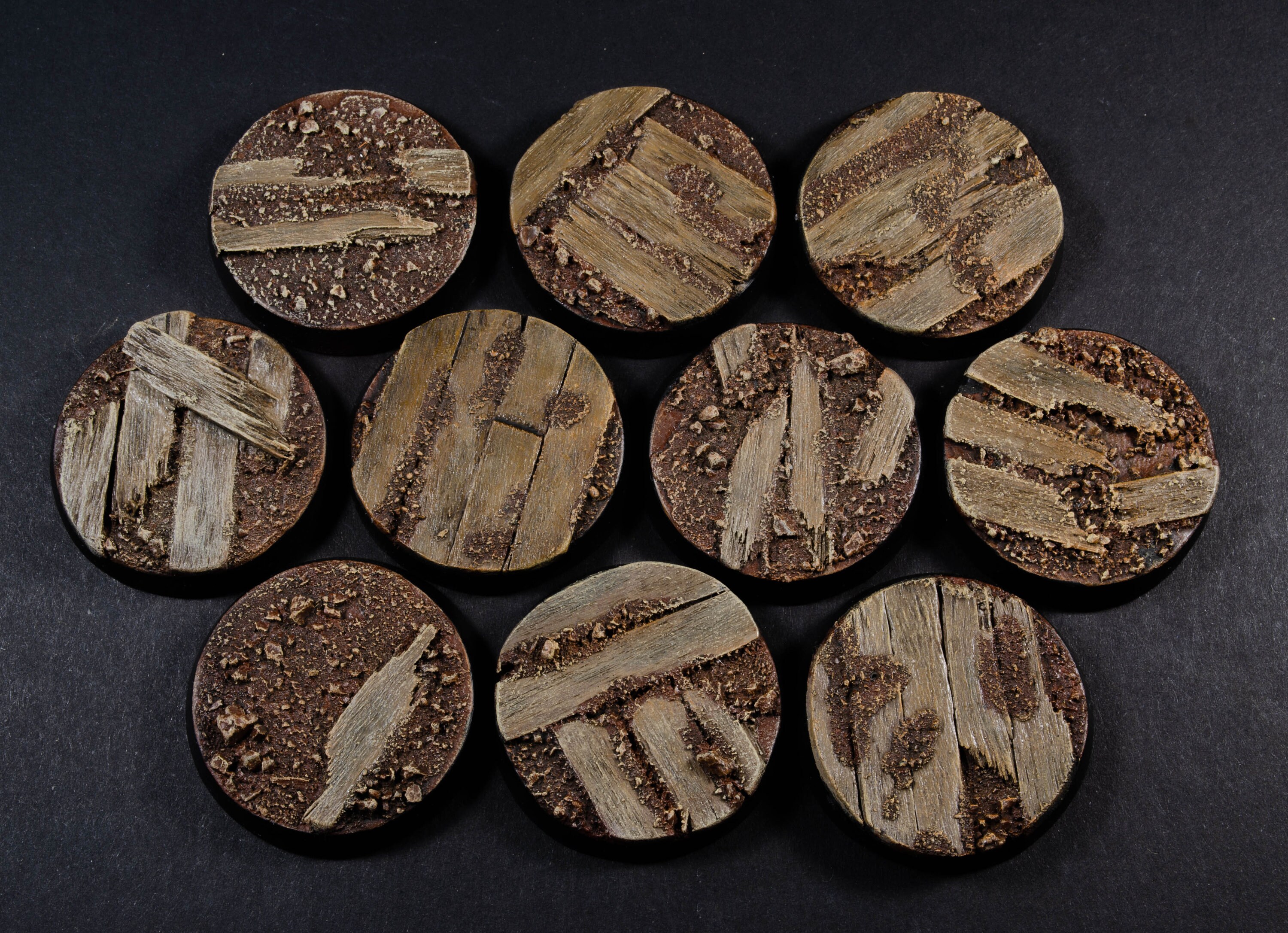 Trench Miniatures Bases Resin Cast Round Bases for Miniature War Games ...