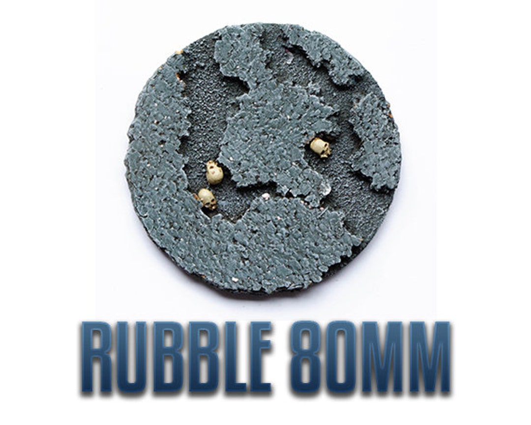 Miniature Base Rock Rubble Bases 80mm B X 1 Dnd 40000 Wargaming AOS ...