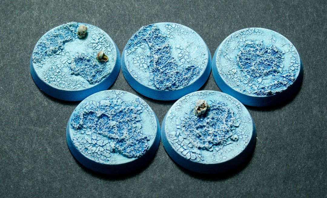 Miniature Bases Ice Bases 32mm X 5 set A 40000 Dnd Wargaming AOS Kill ...
