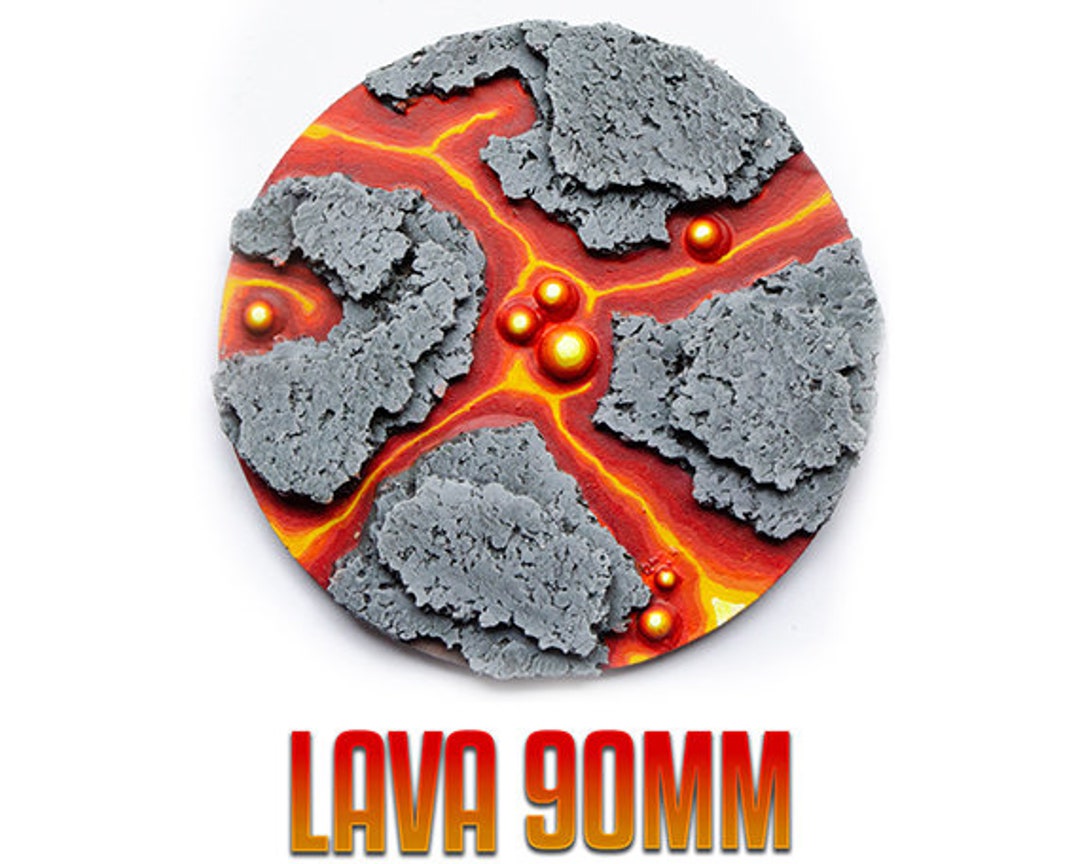 Miniature Bases Lava Base 90mm X 1 Dnd Wargaming 40000 AOS Kill Team ...