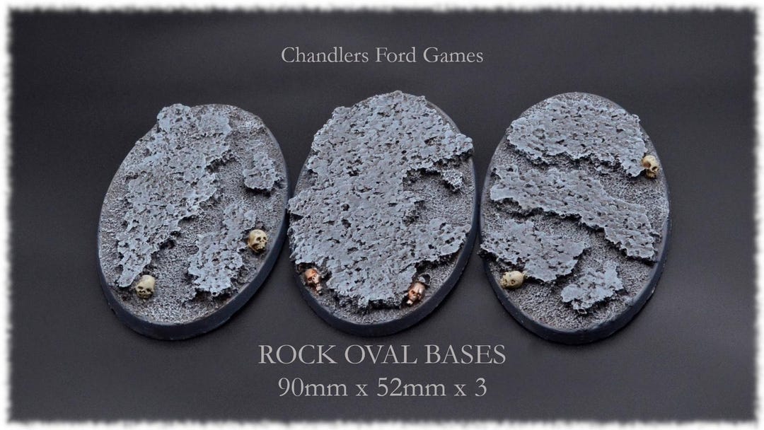 Miniature Bases Rock Rubble Bases 90mm X 52mm X 3 Oval Dnd 40000 ...