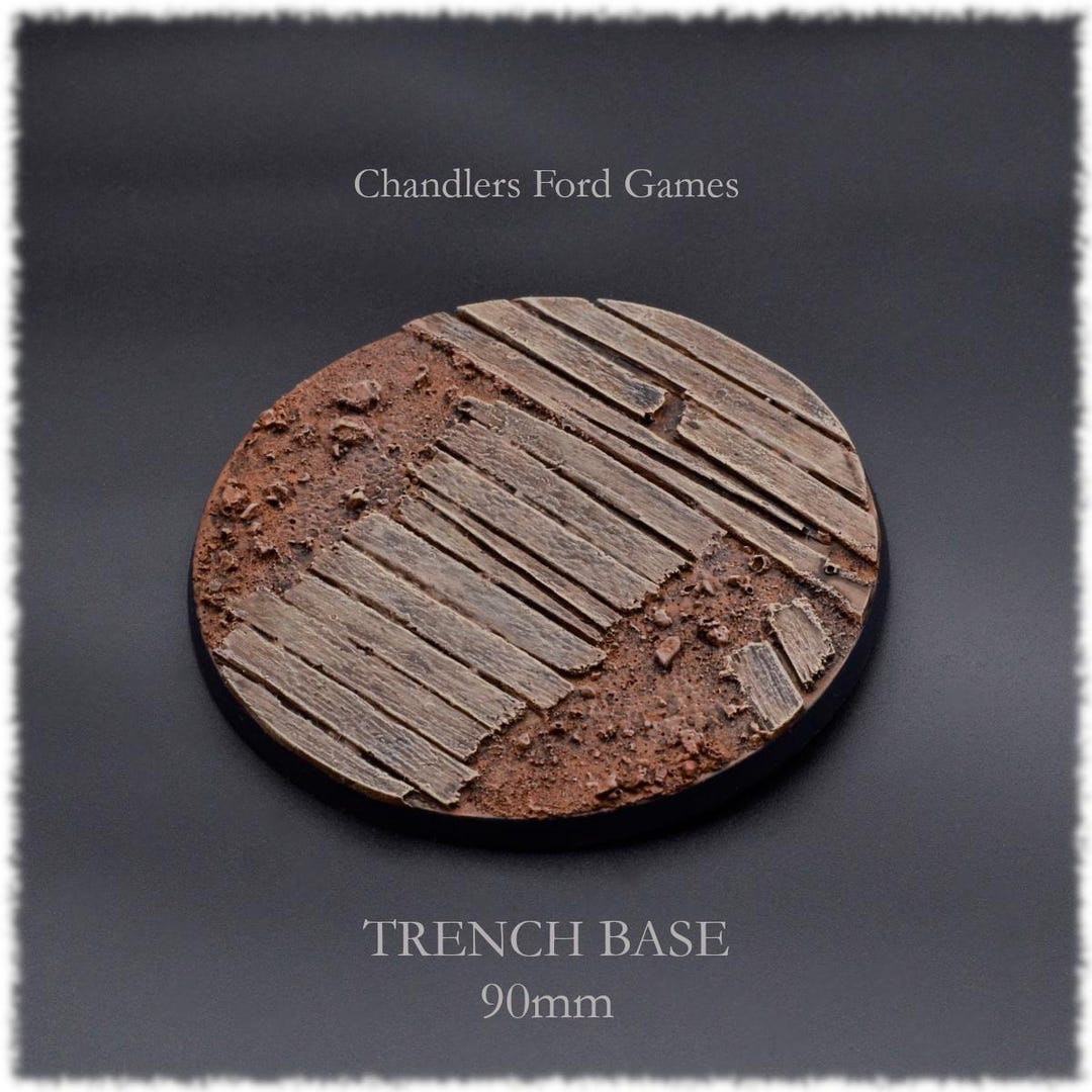Miniature Base | 90mm X 1 | Trench Bases | Dnd 40000 Wargaming AOS Kill ...